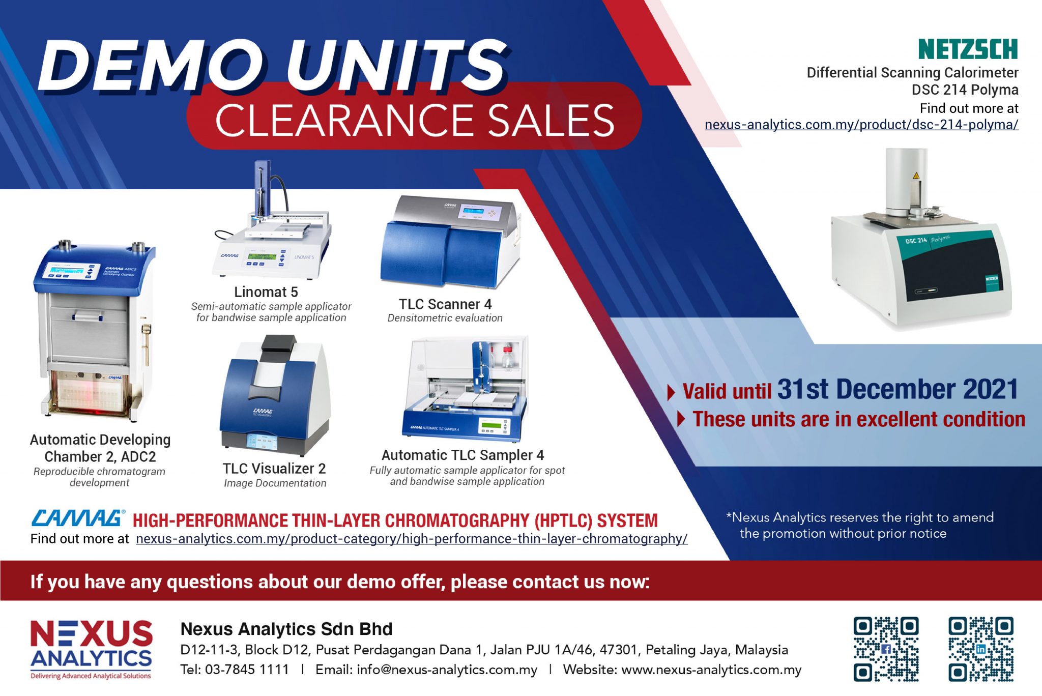 Take advantage of our demo units clearance sale! | Nexus Analytics